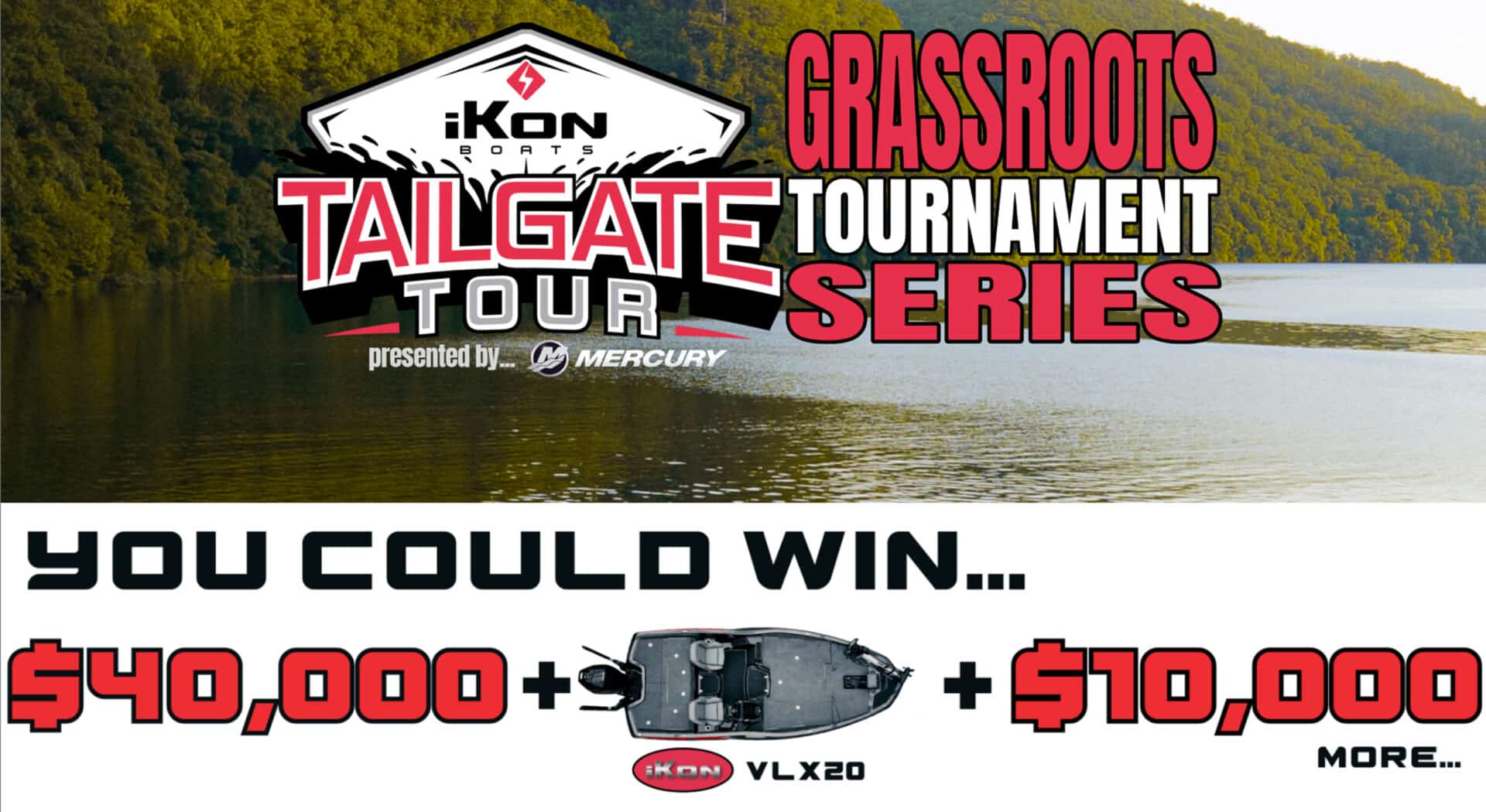 iKon Tailgate Tour Bass Fishing Tournament. Win an iKon Bass Boat